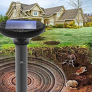 Winpest Solar Powered Snake Repellent for Yard, Snake Away Repellent Safe for Dogs, Get Rid of Snakes Snake Gone - 2 Pack