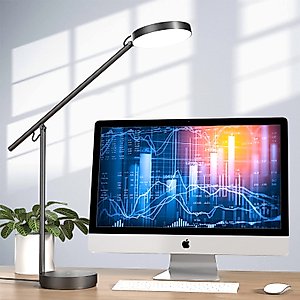BEYONDOP LED Desk Lamp, Architect Desk Lamps for Home Office, Adjustable Swing Arm Table Lamp, Eye Caring Reading Lamp, Memory Desk Light Dimmable with 3 Color Modes & 9 Brightness Tall Task Light
