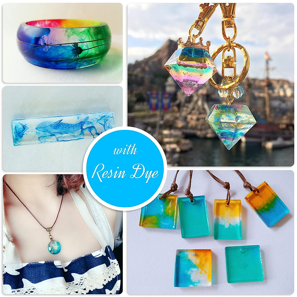 Epoxy Resin Starter Kit - .6 Gallon Epoxy Resin with Alcohol Ink, Metallic Ink, Resin Pigment, Mica Powder, Foil Flakes, Glitter and Cast Accessories for Beginners, DIY Resin, Jewelry Making, Tumbler