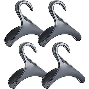 VANPEUSO Purse Handbag Hanger Hook, Over The Closet Rod Hanger for Organizer and Storage（4 Pack，Gray）