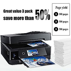 NoahArk 3 Packs 200XL Remanufactured Ink Cartridge Replacement for Epson 200 XL T200XL use for Expression Home XP-200 XP-300 XP-310 XP-400 XP-410 Workforce WF-2520 WF-2530 WF-2540 Printer (3 Black)