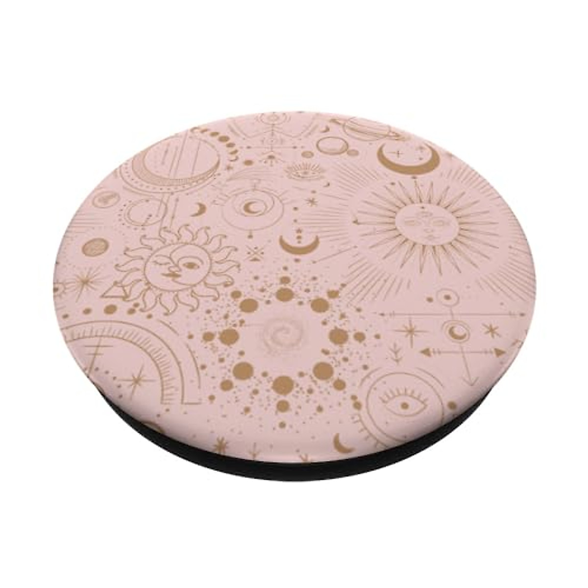 Astrology Space Stars Moon Mystical Pattern Pink PopSockets Standard PopGrip