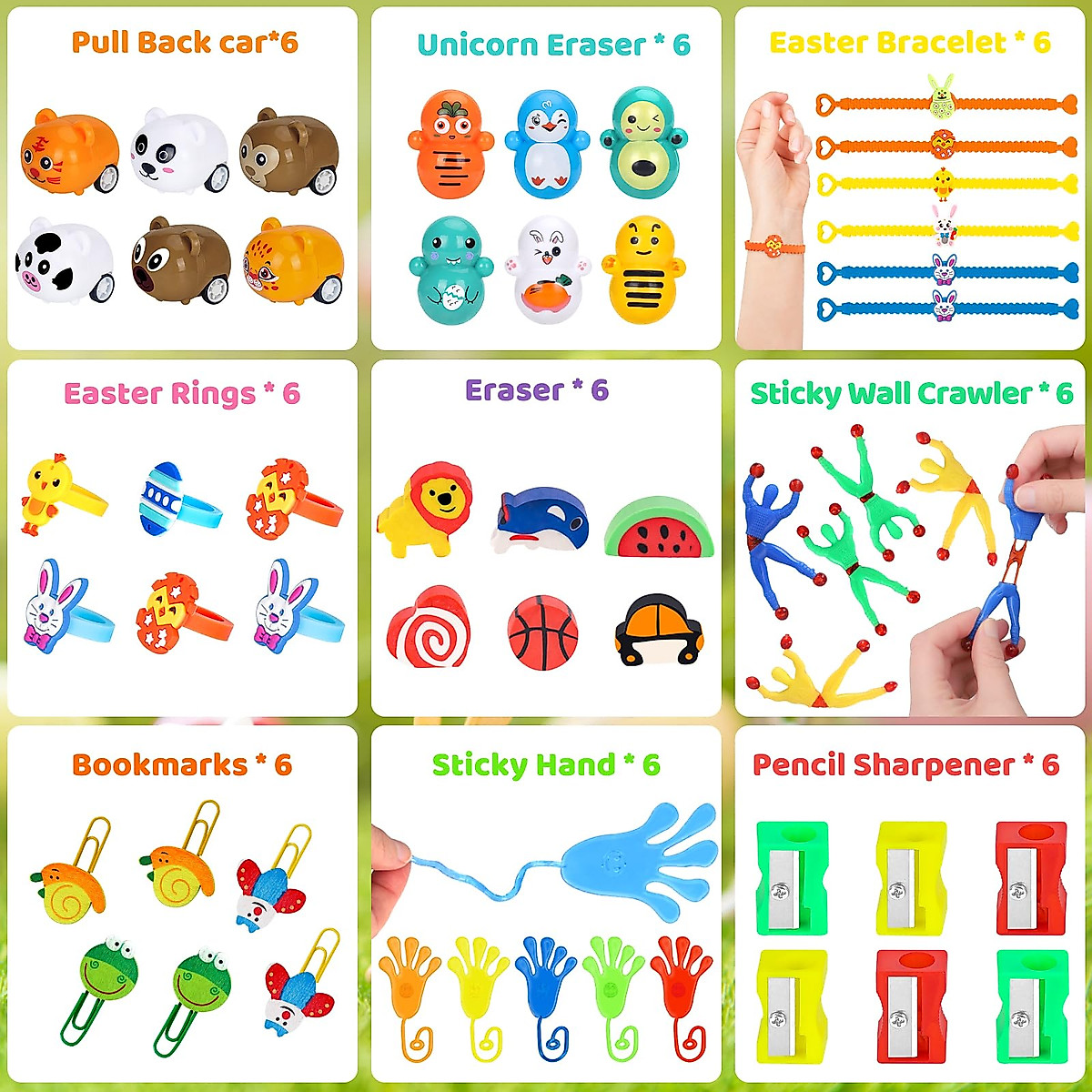 120 Pcs Prefilled Easter Eggs with Toys Inside, Pre Filled Plastic Easter Eggs Bulk for Easter Egg Hunt Supplies, Easter Party Favors, Easter Basket Stuffers Filler, Pre Stuffed Easter Eggs for Kids