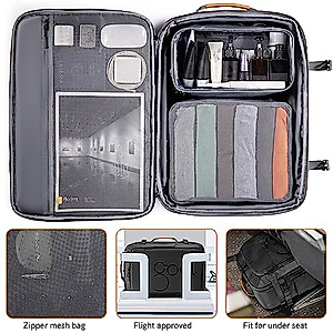 VGOAL Carry On Backpack Flight Approved - 40L Travel Backpacks Daypack Luggage Backpack, Expandable Suitcase Weekender Backpack with Toiletry Bag Fits Up To 17.3" Laptop For Men&Women