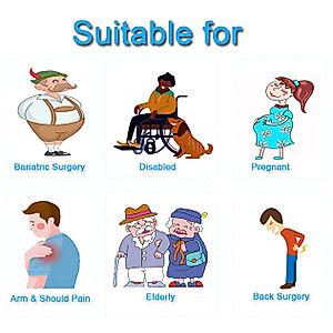 BEEMEEMASTER Foldable Long Reach Comfort Wiper for Toilet Paper, Toilet Tissue Aid Butt Wiper Holder for Disabled/Bariatric Surgery,Wiper with Hook