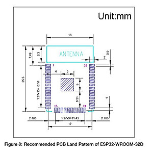 ESP-WROOM-32D ESP32 2.4GHz Dual-Mode Bluetooth and WiFi Low Power Module X 5 PCS (ESP32-WROOM-32D)