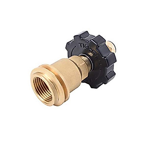Flame King POL01JT002 Propane Tank Adapter POL to QCC1 Type Converts Old to New Connection, Brass