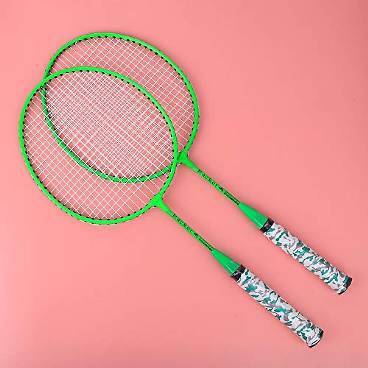 VGEBY Children Badminton Racquet Set 2Player Training Badminton Racket Badminton Racquet Replacement Set(Green) Competitive Sports