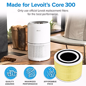 LEVOIT Air Purifier and Replacement Filter Bundle for Home Bedroom, Smart WiFi Alexa Control, Covers up to 915 Sq.Foot