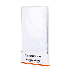 Dockers Mens Cotton Gift Set Fashion Classic Handkerchiefs, White, 13 Piece US