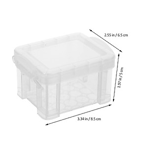 COHEALI Mini Rectangular Storage Containers 10pcs Reusable Small Plastic Storage Box Condiment Containers with Lids for Baby Food Snacks Sauces Candy Small Items Craft Projects