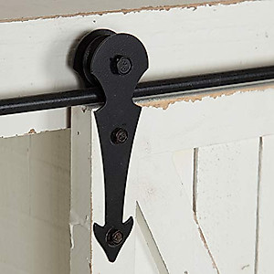 Kate and Laurel Cates Decorative Wall Storage Cabinet with Two Sliding Barn Doors, Rustic White