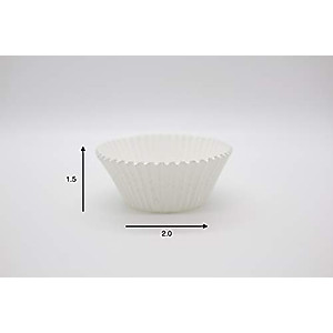Chef Craft Parchment Paper Liners Wrappers for Cupcakes, Muffins Aluminum free Paper Baking Cups for Any Party or Occasion Standard size 2 inches diameter base, 1.5 inches height Pack of 50
