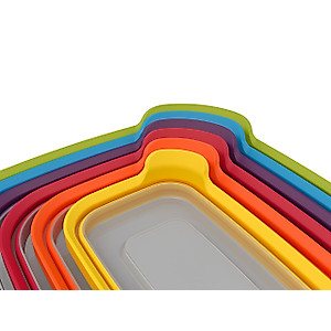 Joseph Joseph Nest Lock 10-Piece and Nest 12-Piece Plastic Food Storage Container Sets with Lockable Airtight Leakproof Lids