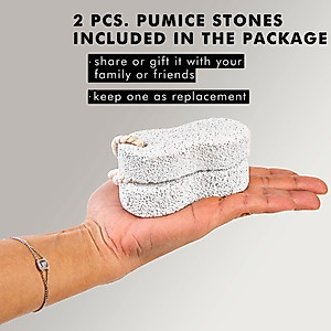 Jairestone Pumice Stone for Feet - Natural Earth Lava Pumice Stone for Foot Callus - Foot Scrubbers for Use in Shower - Pack of 2