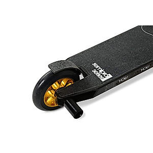 Riprail Semi Pro 1 Performance Stunt Scooter with Alloy Deck, Alloy Core Wheels, ABEC-9 Bearings, Alloy NECO Threadless Headset, Alloy CNC Machined Fork, 2 Pegs and Gold Components