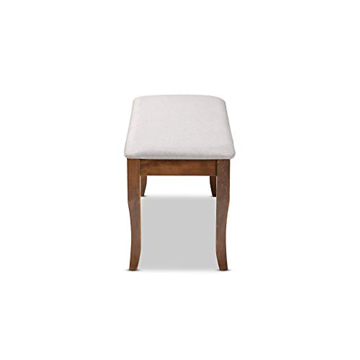 Baxton Studio Cornelie Modern and Contemporary Transitional Grey Fabric Upholstered and Walnut Brown Finished Wood Dining Bench