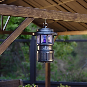 OWLTRA OMT-L20 Indoor & Outdoor Electric Insect Trap, Catcher & Killer Lamp for Mosquitoes, Biting Flies, Wasps, Moths, Sink Bugs, No-See-Ums and More with Light Attraction and Fan Suction, Gray