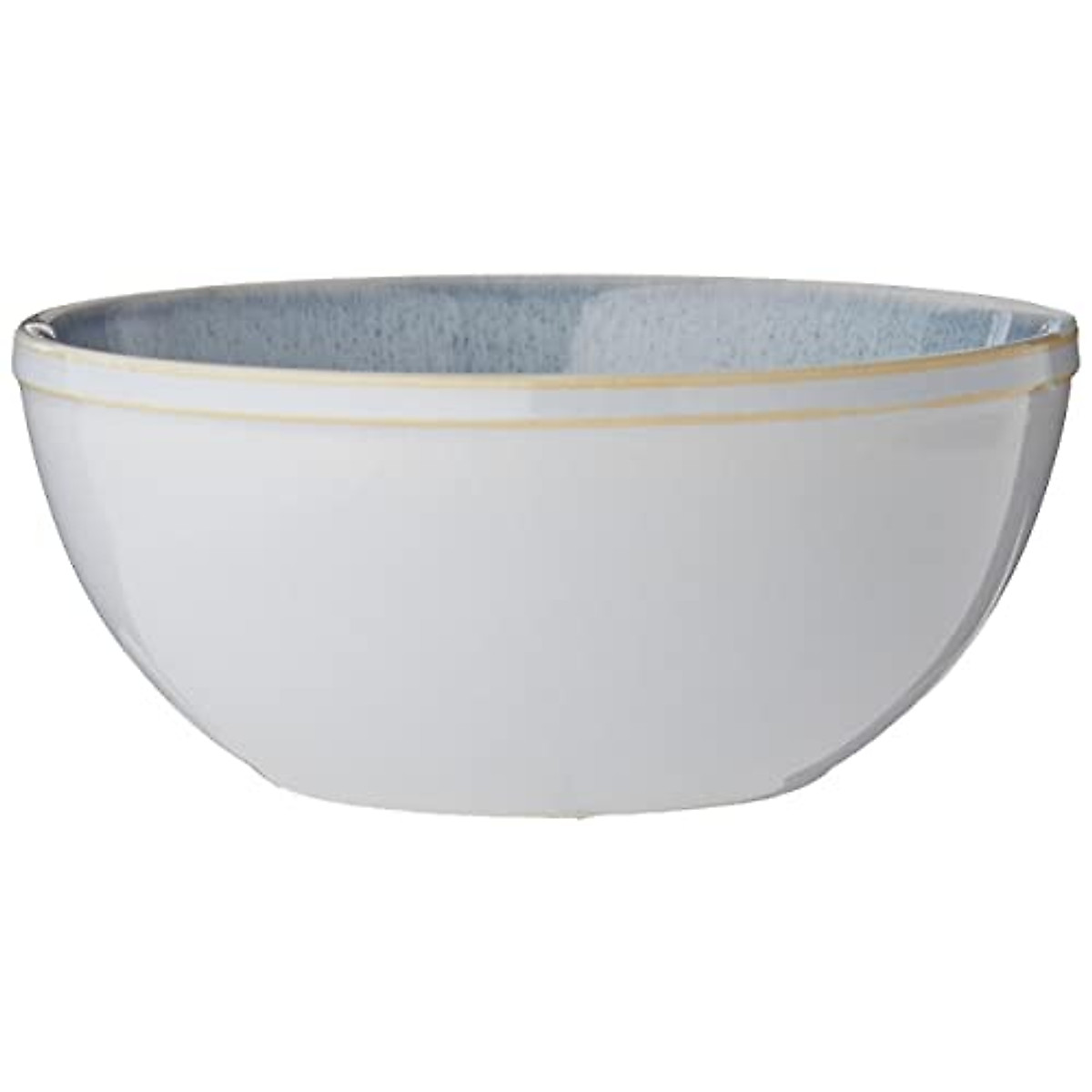 Corelle Stoneware 12-Pc Dinnerware Set, Handcrafted Artisanal Double Bead Plates and Bowls, Solid and Reactive Glazes, Dining Plate Set, Nordic Blue