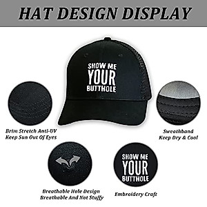 OUXIOAZ Gag Gifts for Men Women - Funny Baseball Cap - Funny Mesh Running Cap Adjustable Snapback Caps