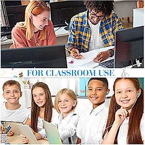 Konohan 60 Packs Earbuds Bulk Kids Headphones Earphones 6 Colors Ear Buds Bulk with Wire Individually Bagged for Students for Classroom School Library