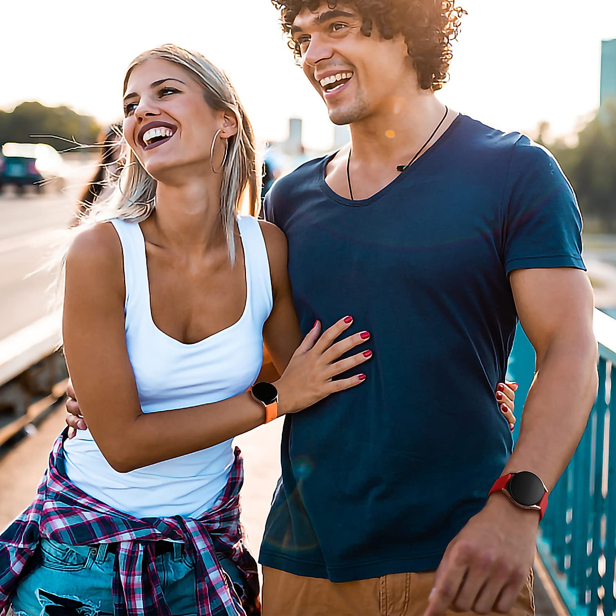 Maledan 15 Pack Bands Compatible with Samsung Galaxy Watch 7/6/5/4, 40mm/44mm, Silicone Sports Strap Women Men, Large