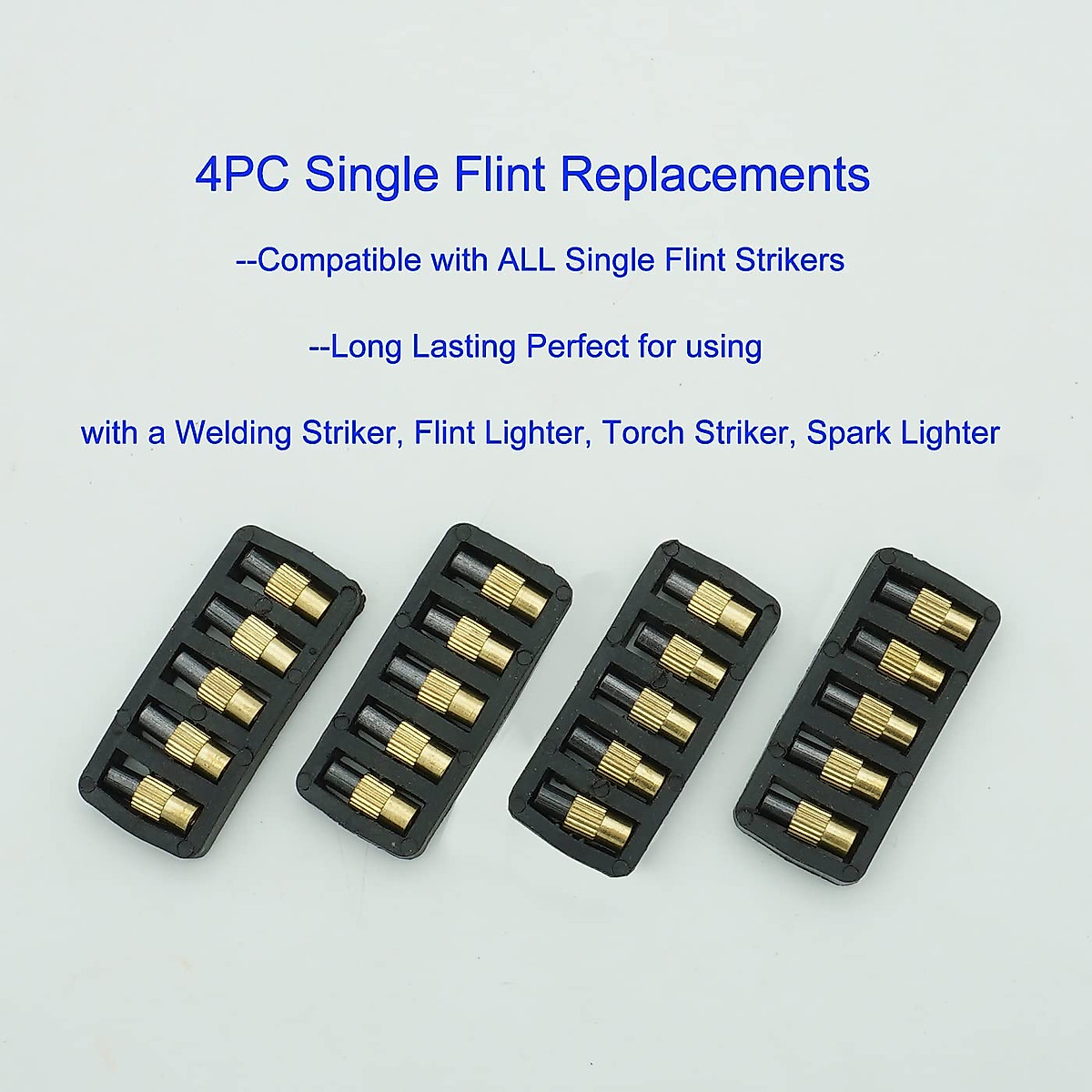 GUTIMORE Single Flint Striker Spark Lighter 2PC with 20 Extra Flint Replacements, for Welding, Brazing and Soldering