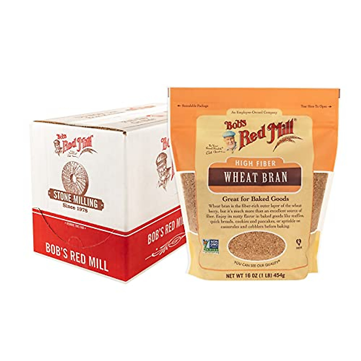 Bob's Red Mill Wheat Bran, 16-ounce (Pack of 4)