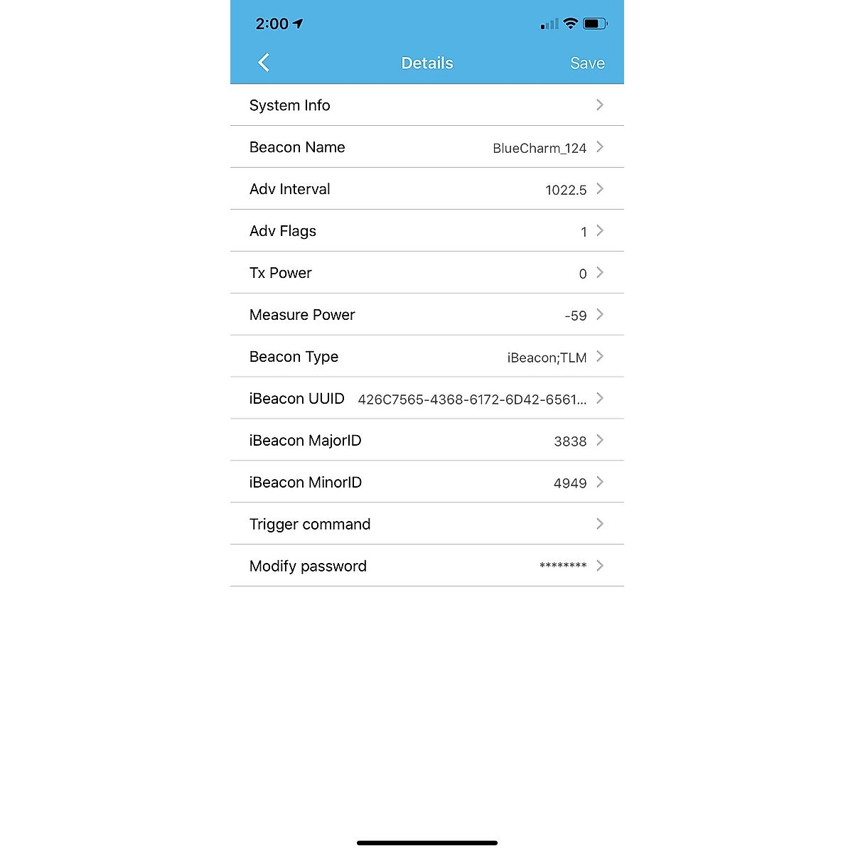 Blue Charm Beacons - Bluetooth BLE iBeacon (BC011-MultiBeacon) - Shows Battery Level in Broadcast - Long Range BLE 5.0