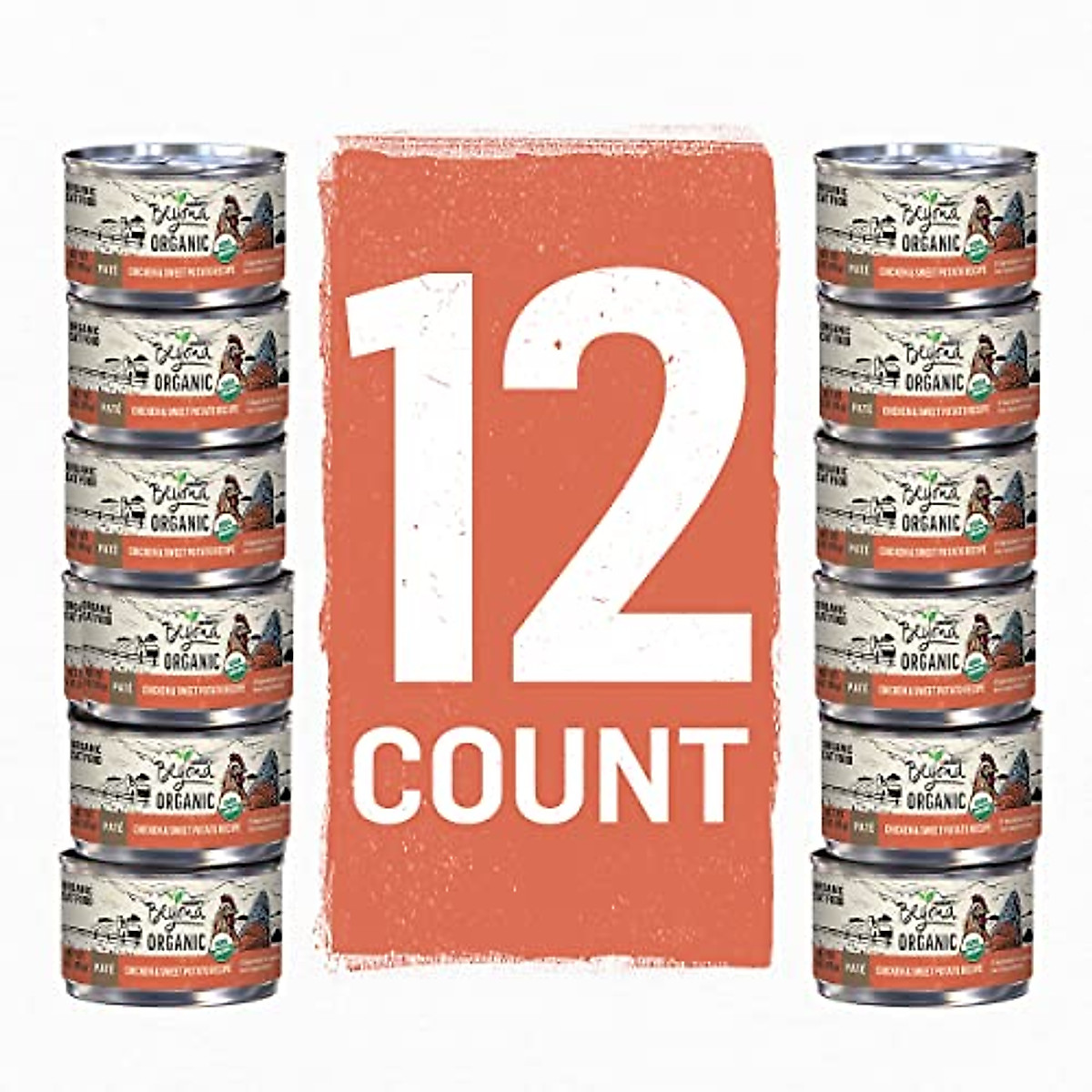 Beyond Purina Organic Wet Cat Food Pate, Organic Chicken & Sweet Potato Adult Recipe - (12) 3 oz. Cans