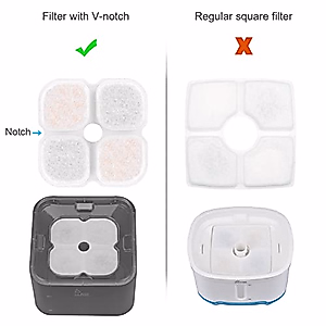 Crystal Cat Water Fountain Stainless Steel, 100oz/3L Pet Fountain with LED Light for Cats and Dogs (Grey)