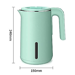 SURURA Electric Kettle, Double Wall 304 Stainless Steel 2.3L Hot Water Boiler, 1500W Tea Kettle with Auto Shut-Off & Boil Dry Protection, BPA-Free, LED Indicator (Color : Orange)