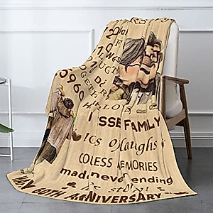 ZORKET 60th Wedding Anniversary Blanket Gifts for Couple Parents Ideas 60"x50"