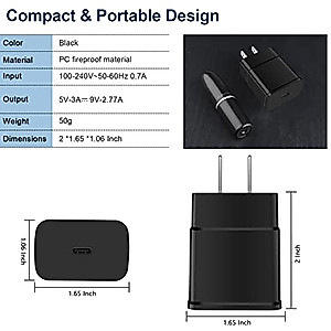 USB C Plug in Wall Charger,25W PD Adapter Super Fast Charging Samsung Charger Block for Galaxy S23 S23+ S23 Ultra A14 A13 A53 5G S22 S21 Fe S20 Z flip 4 3 A03S A04S A02S A12 A32 A42 A21 A51 A71,iPhone