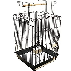 ES 1818 PBK Parrot CAGE by Kings Cages 18x18x27 Bird Cages Toy Toys Cockatiel Conure Caique (Black)
