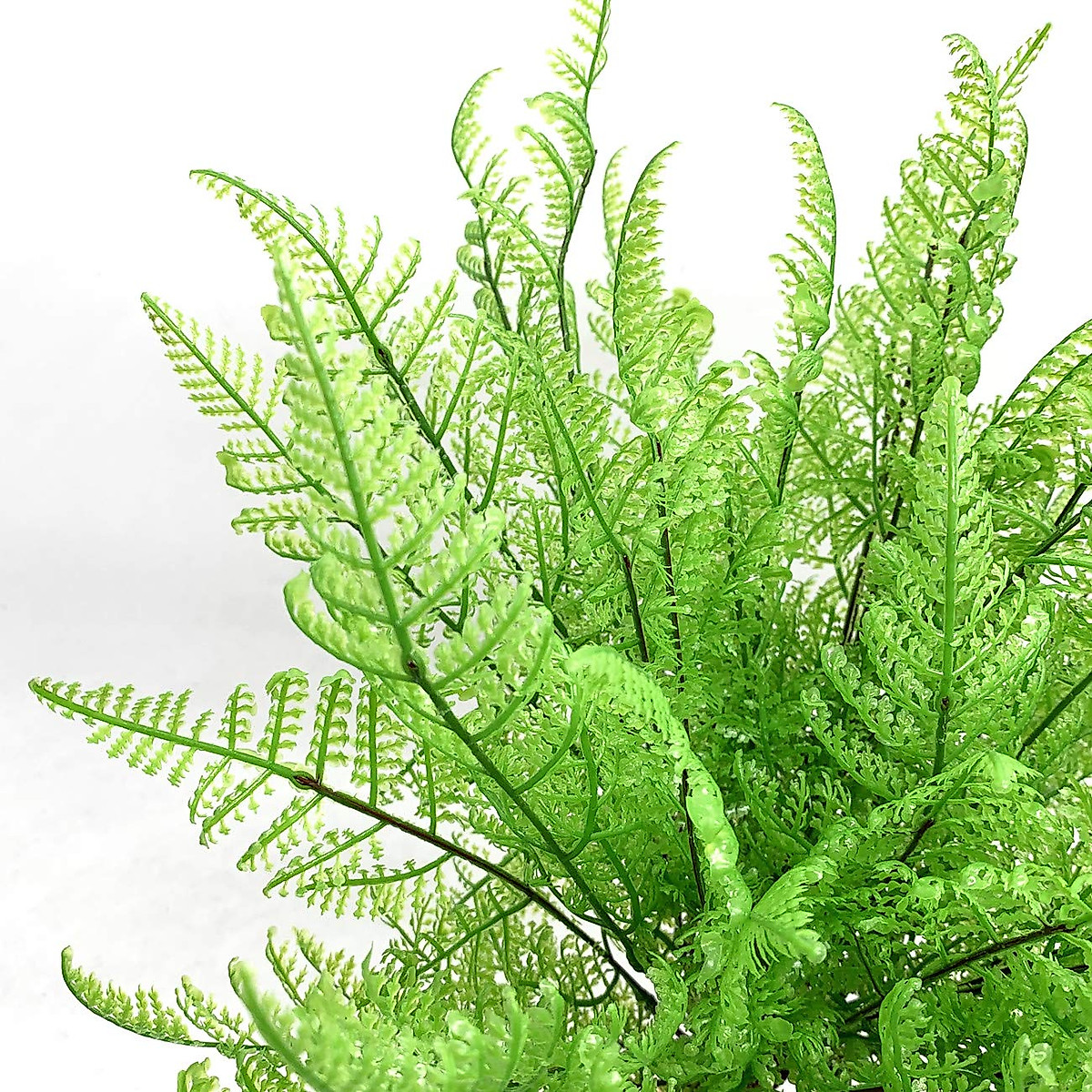 LOVENIMEN Artificial Fern Leaves Plants, Plastic Shrubs Grass Fake Bushes 2pcs, Outdoor Indoor Greenery Home Garden Décor Verandah Planting Filler Table Centerpieces Arrangements DIY Decoration