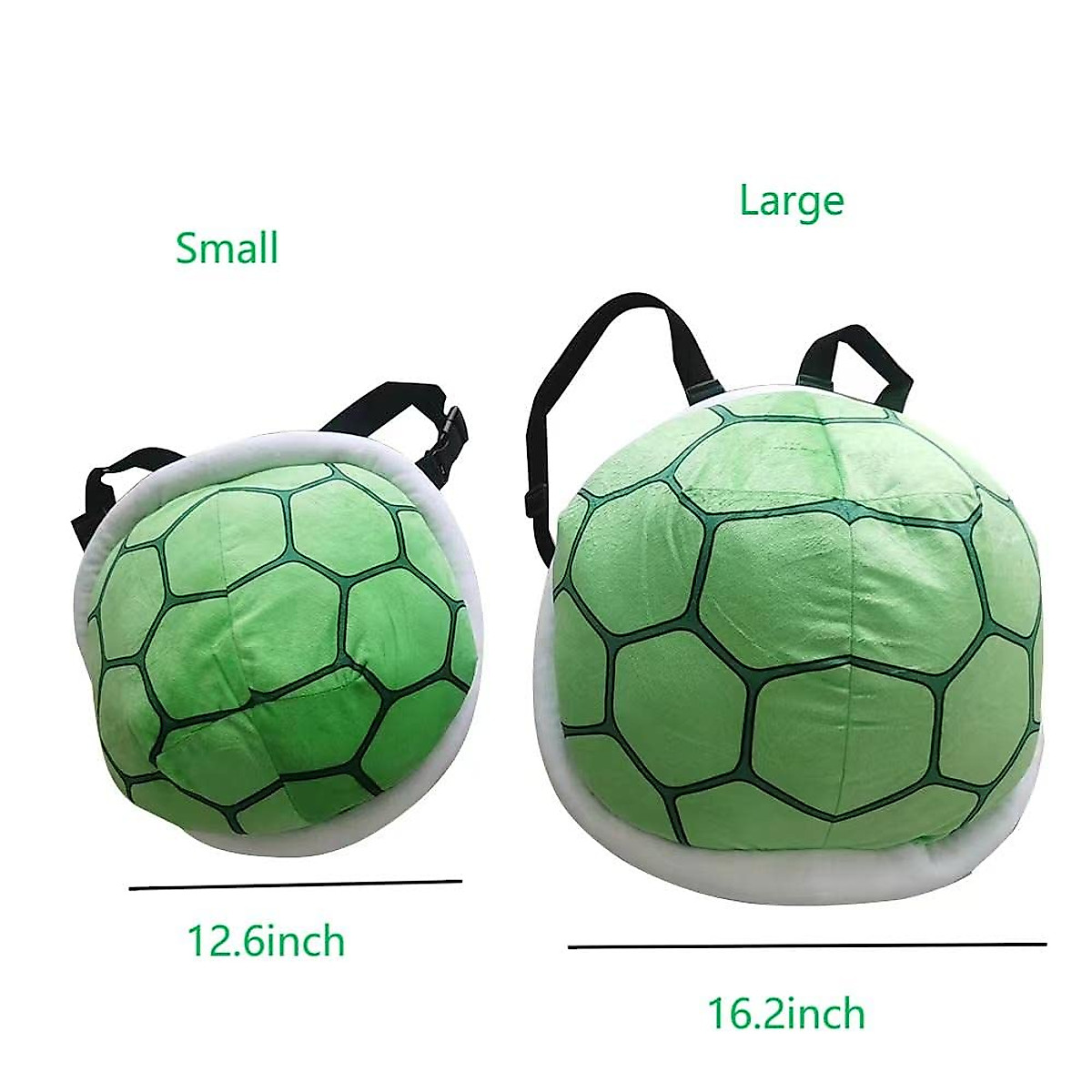 zhqinger Turtle Shell Costumes Backpack Costume Turtle Shell Plush Funny Cosplay Dress for Halloween Holiday Party for Adult,Teens (Small)