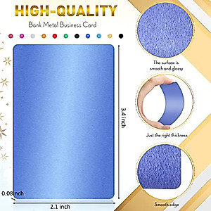 550 Pcs Metal Business Cards Engraving Aluminum Plates for Crafting Multipurpose Metal Sheets for Crafting 0.01 Inch Thick Blank Business Cards for CNC Engraver Laser Engraving DIY Cards (Multicolor)