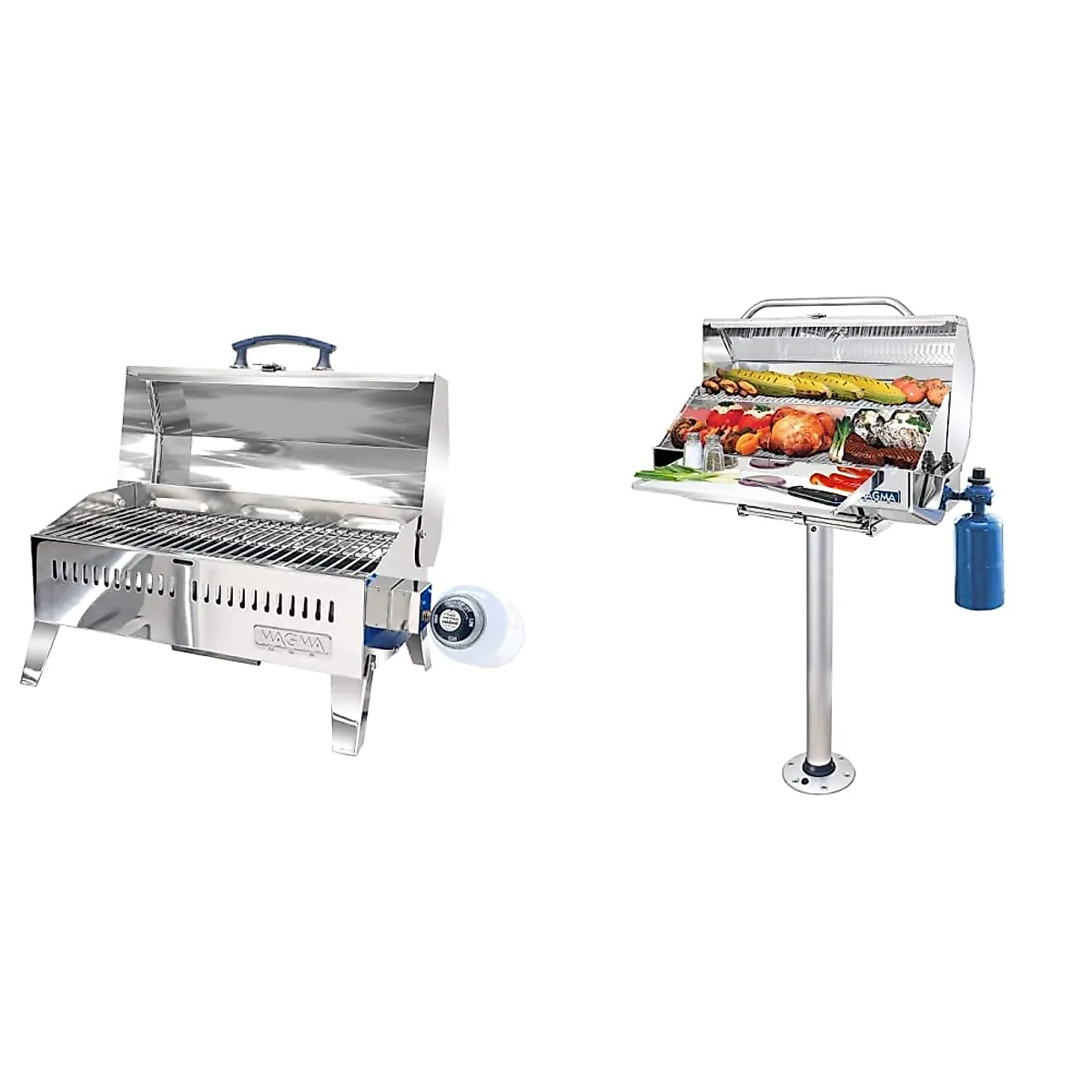 Magma Products Cabo Gas Grill + Double Locking Stowable Pedestal Mount