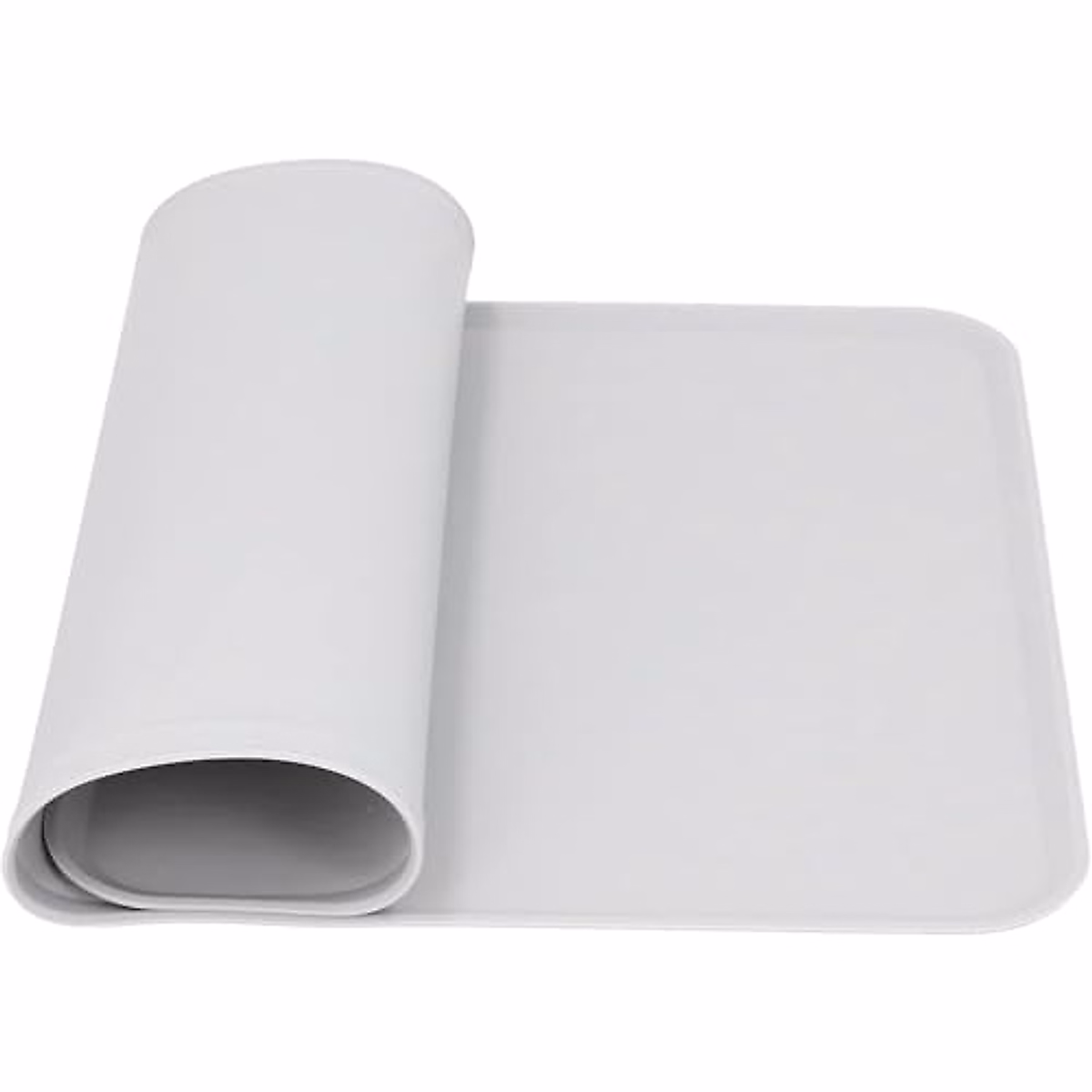 ANLEBUY Non-Slip Floor Mat Trash Can Mat with Raised Edge 24"X16", Recycle Bins Pad Under Trash Bin Mat Waterproof Floor Protector, Silicone Mat for Opening Cans, Kitchen, Fridge, Washer, Coffee