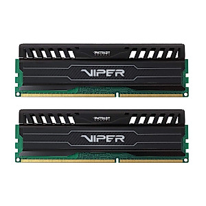 Patriot Viper 3 DDR3 RAM 16GB (2X8GB) 1866MHz CL10 1.5v UDIMM Desktop Gaming Memory Kit Compatible with XMP - PV316G186C0K