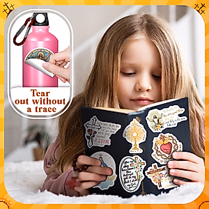 WAKEMOODEI Catholic Stickers 400PCS Religious Stickers for Kids, Bible Verse Stickers for Journaling Women Catholic Jesus Stickers for Water Bottles Laptop Catholic Gifts