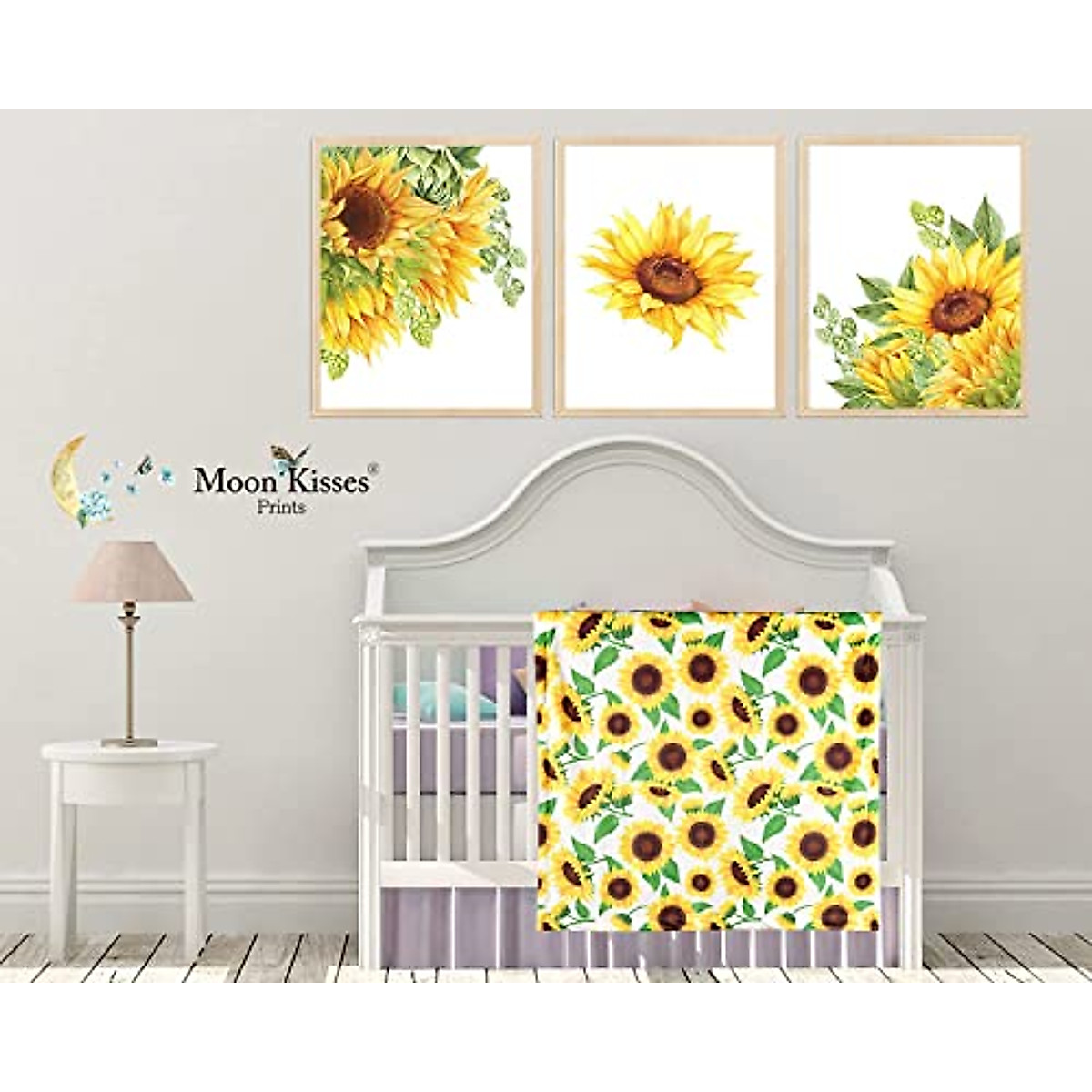 Boyoung Baby Blanket, Soft Minky Warm Blanket for Boy or Girl, Receiving Blanket with Double Layer Dotted Backing for Newborns Nursery Stroller Toddlers Crib Bedding (30x40 Inch) Sunflower, 7894218