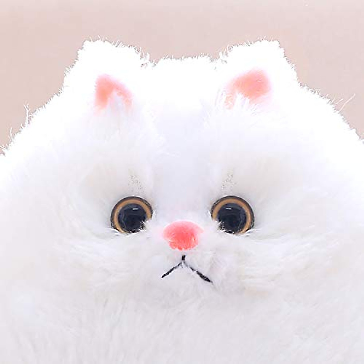 Winsterch Stuffed Animal Plushie Cat Stuffed Animal,Cute Soft Plush Cat Animals,White Stuffed Cat,Birthday Christmas Valentines Gifts for Kids,Boys,Girls,Fat Cat Plush Stuffed Toy (White, 10 Inches)
