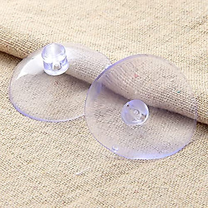 dophee 10pcs 40mm/1.57" Transparent Suction Cup Sucker for Window Wall Hook Hanger Kitchen Bathroom Smooth Surface
