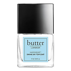 butter LONDON Shine UV Top Coat Nail Polish, Hardwear - Sheer Coverage with Glossy Finish - Quick-Drying Topcoat is Helps Prevent Chipping & Smudging - UV Protection for Long Lasting Radiant Color
