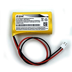elxjar (5-Pack) 2.4V 600mAh Battery Replacement Exit Sign Emergency Light Exitronix 10010036 Lithonia 10010034 Interstate NIC1394 BEL-179