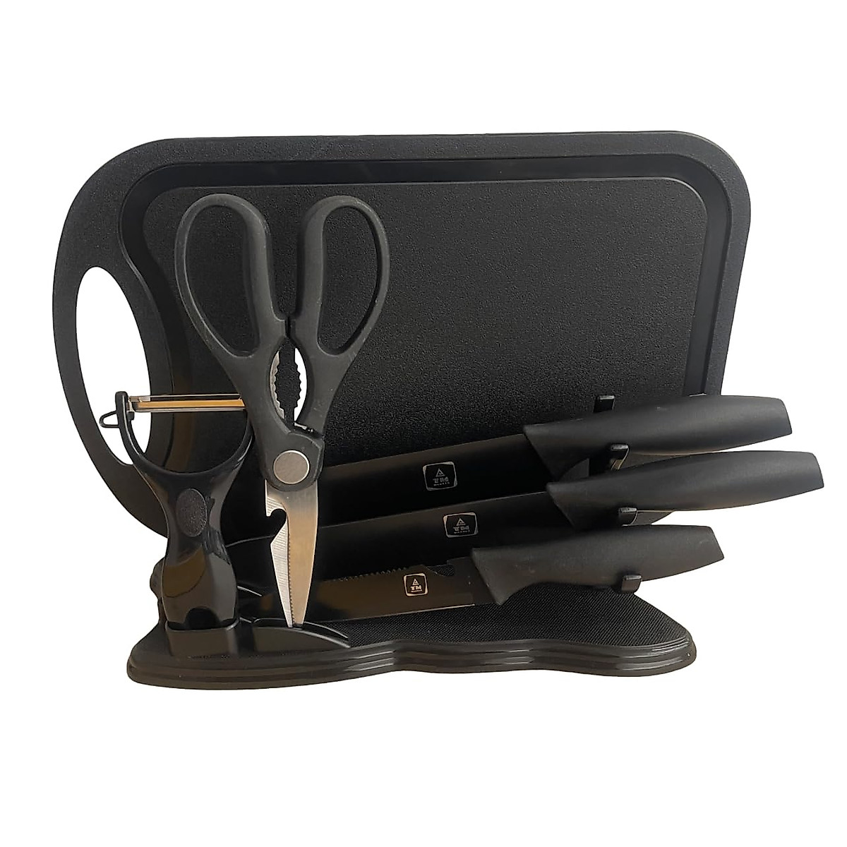 TM MARBLE STAINLESS STEEL 7PIECE KNIFE