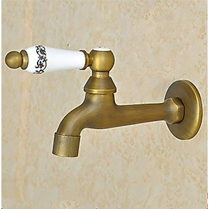 Wall-Mounted Cold Water Faucet Bathroom Lavatory Sink Bathtub Brass Taps Garden Patio Washing Machine Mop Pool Faucets,Kitchen Sink Taps Interesting Life