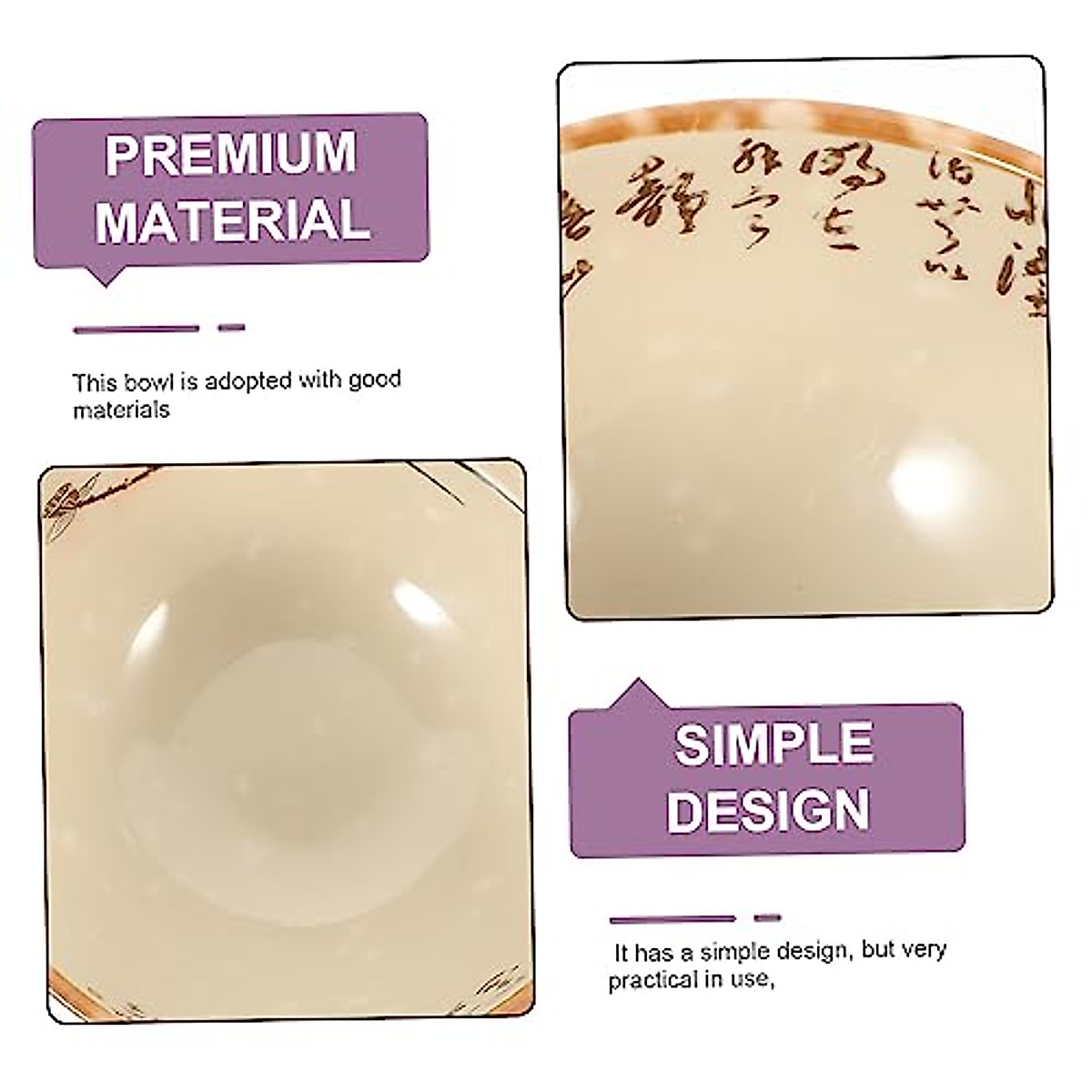 Yardwe 6pcs Rice Bowl Soup Commercial Color Hot Pot Small Bowl Dip Bowl Dessert Square Bowl Fast Food Rice Bowl 6pcs Plastic Salad Bowls Plastic Trifle Bowl Plastic Food Cereal Bowls